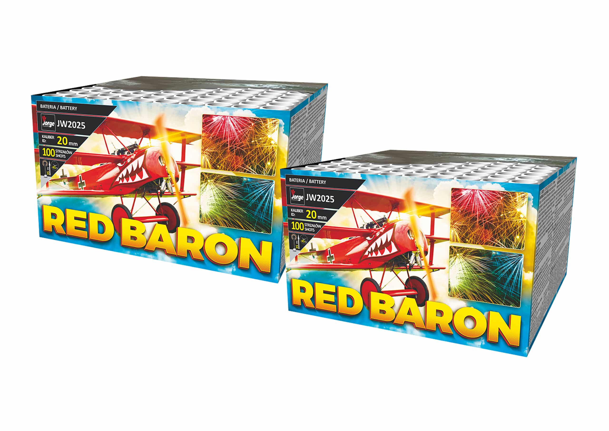 TWIN PACK - Red Baron 100 Shot Battery - 1st Galaxy Fireworks